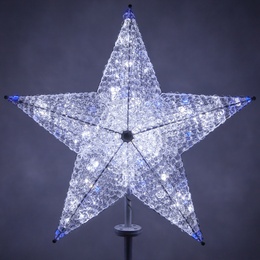 Christmas Decorations Shimmering Cool White Blue LED Crystal 5 