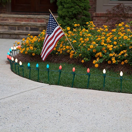 The Award for Most Spirited Decor Goes to....Patriotic Lights!