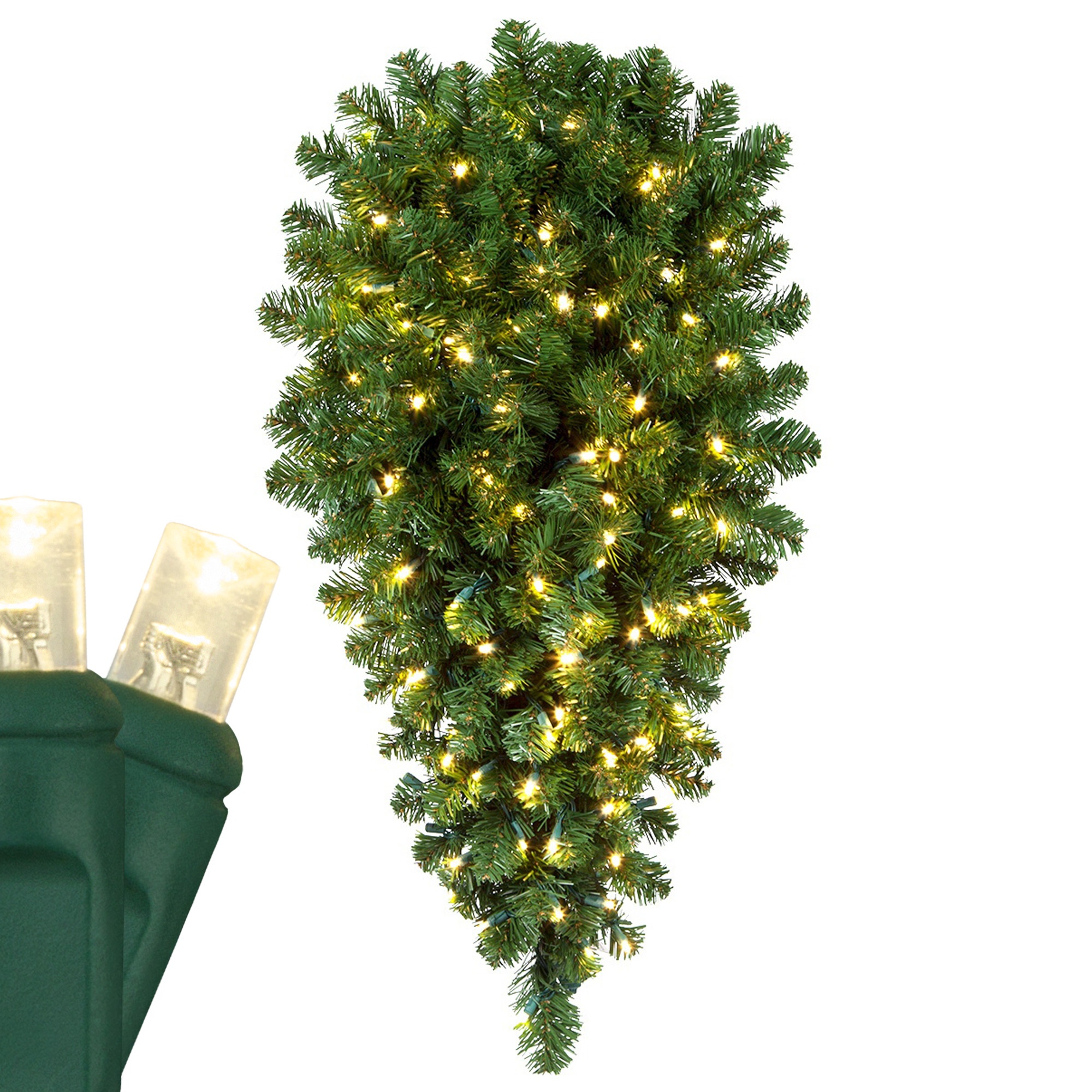 Lighted Christmas Garland - Oregon Fir Prelit Commercial LED Teardrop ...