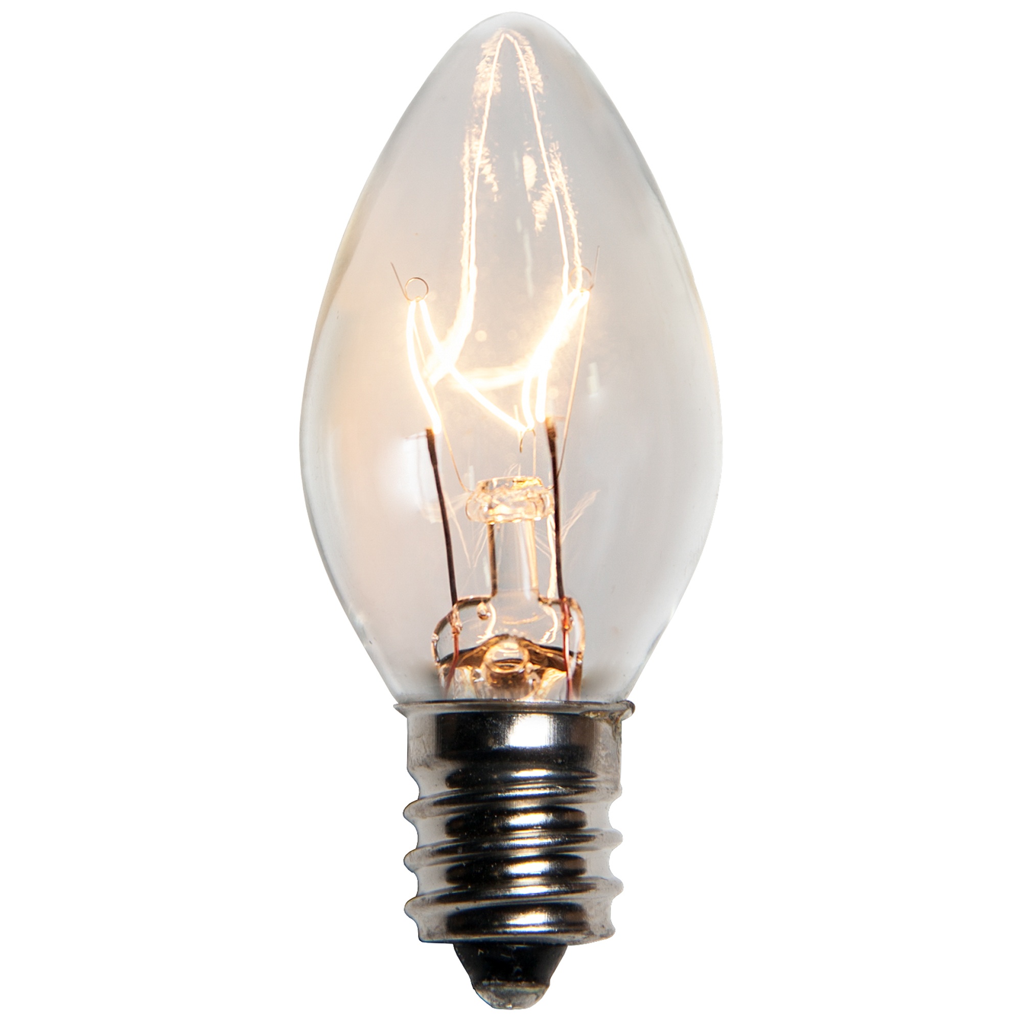 C7 Christmas Light Bulb - C7 Clear Christmas Light Bulbs, Transparent