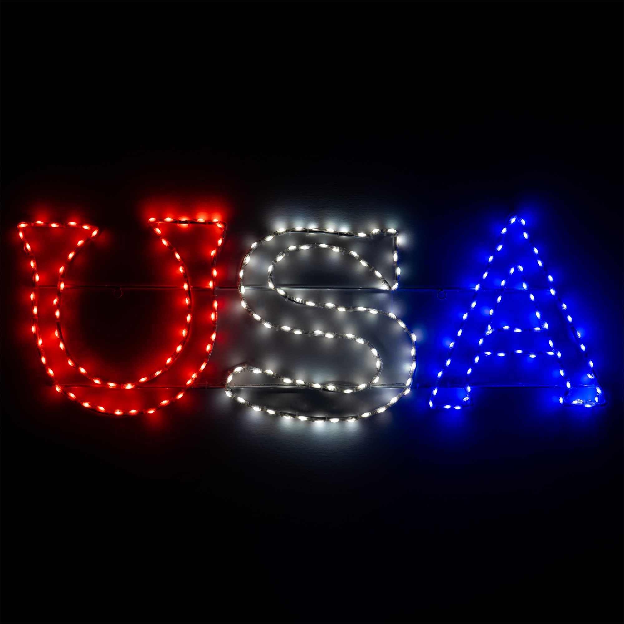 LED Patriotic Red White and Blue USA Sign