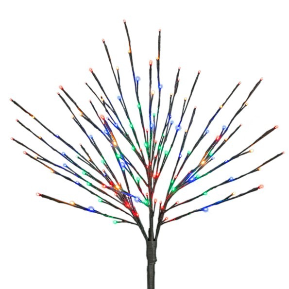 Brown Glimmer Spray Lighted Branches with Multicolor LED Lights, 1 pc