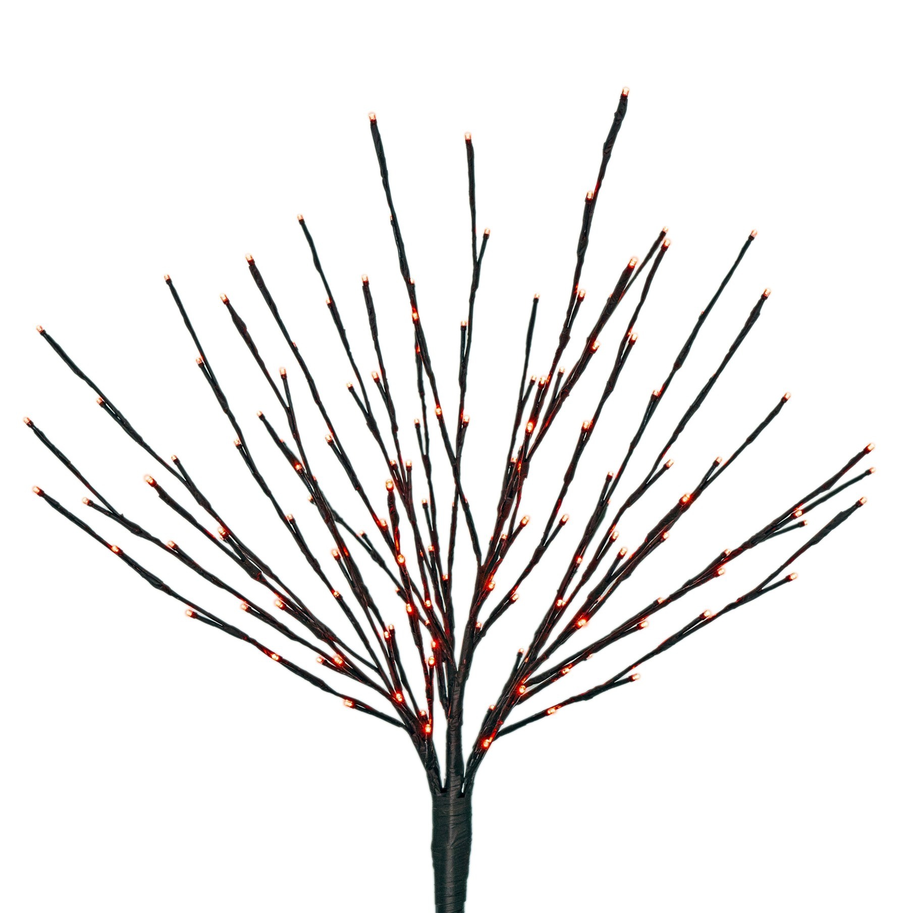 Brown Glimmer Spray Lighted Branches with Red LED Lights, 1 pc
