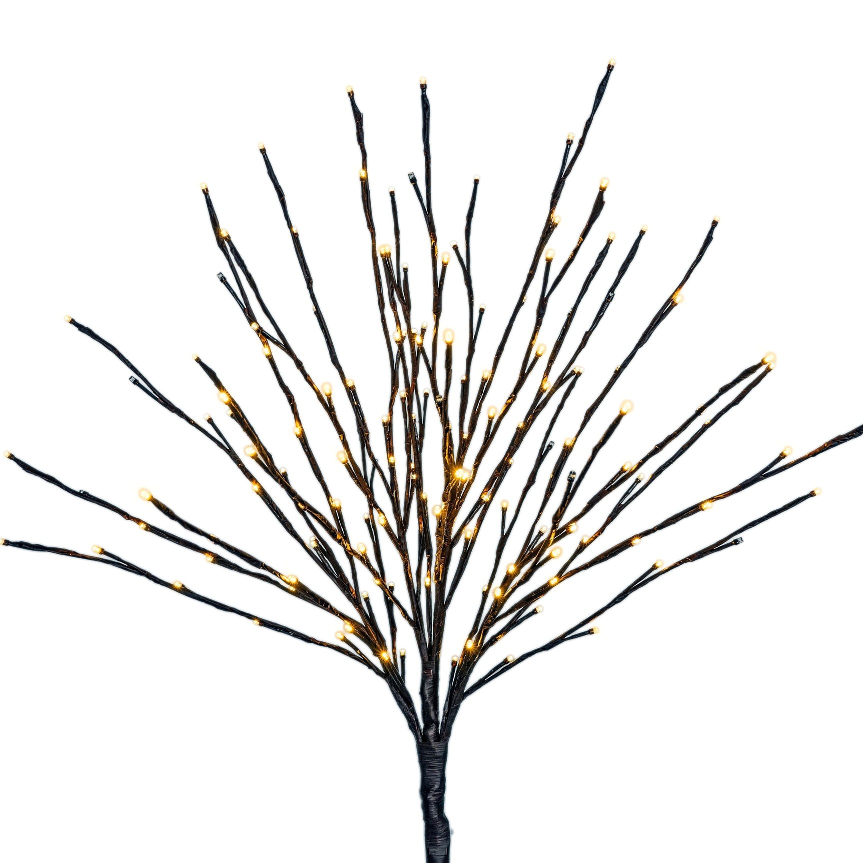 Brown Glimmer Spray Lighted Branches with Warm White LED Lights, 6 pc
