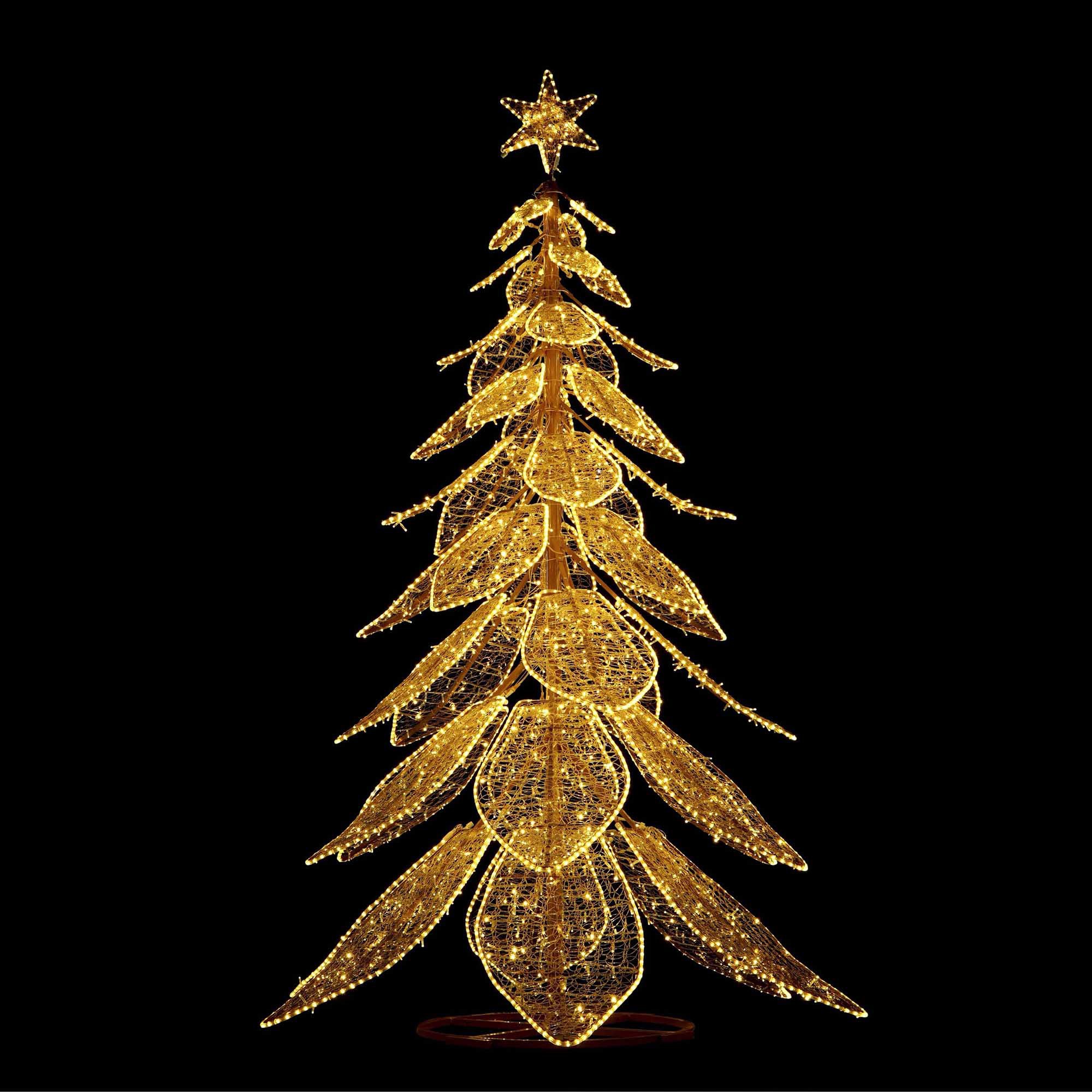 Outdoor Christmas Decorations - 12' LED Christmas Tree with Star Top
