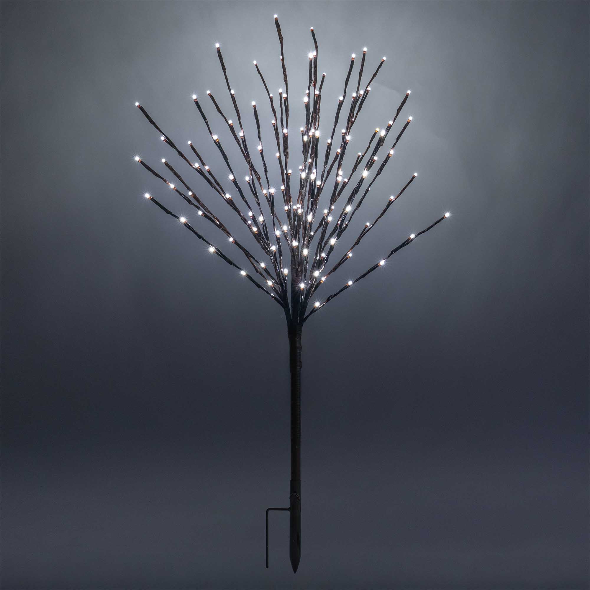 Brown Glimmer Spray Lighted Branches with Pure White LED Lights, 6 pc