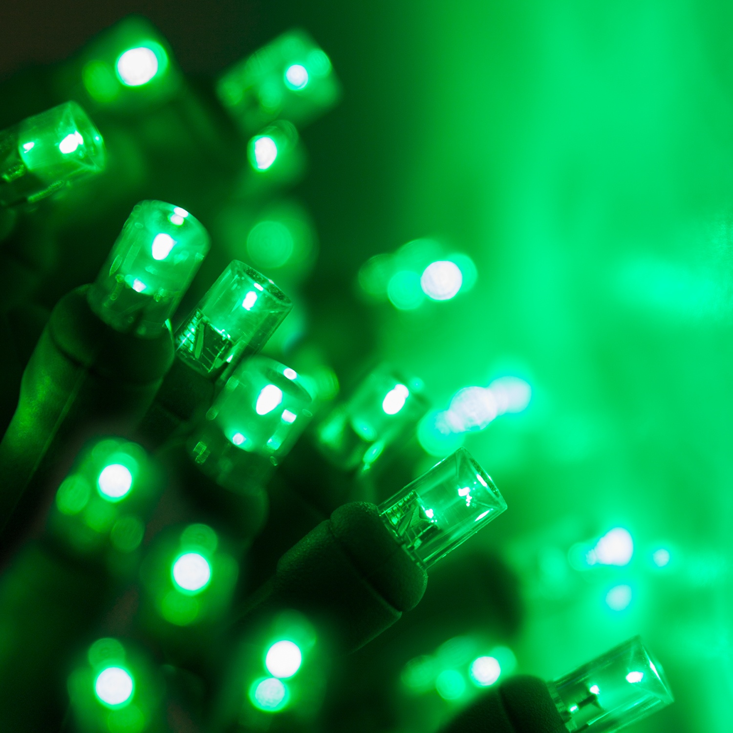 5mm Green LED Christmas Lights, Commercial