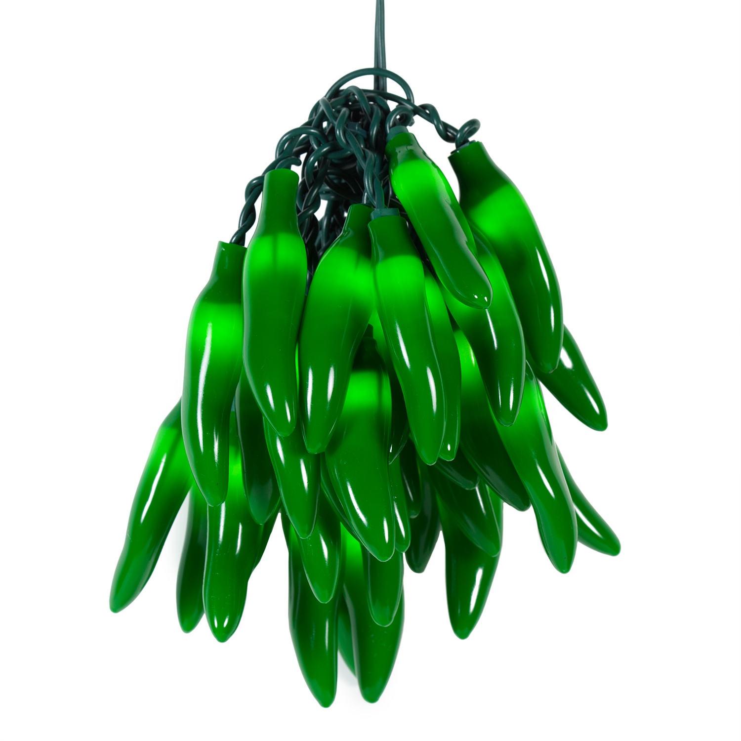 Novelty Lights - Green Chili Pepper Cluster Light Set