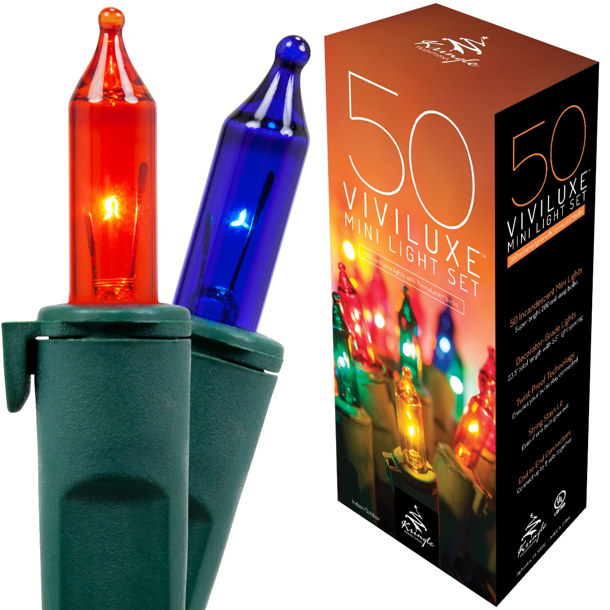 Christmas Lights - 50 Viviluxe TM Multi Color Christmas Mini Lights, 5. ...