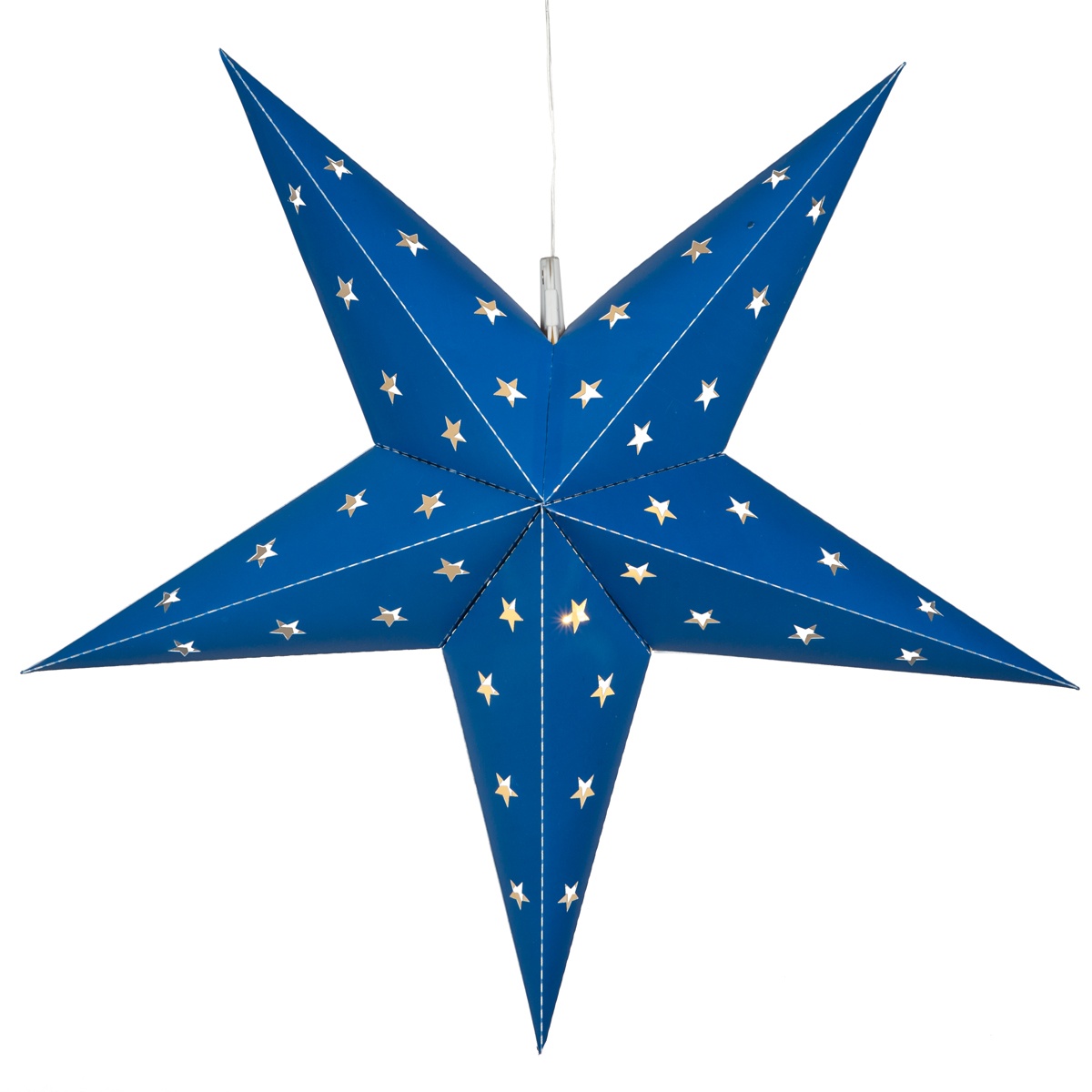 Battery Operated Aurora Superstar TM LED Fold-Flat Blue 5 Point Star Light