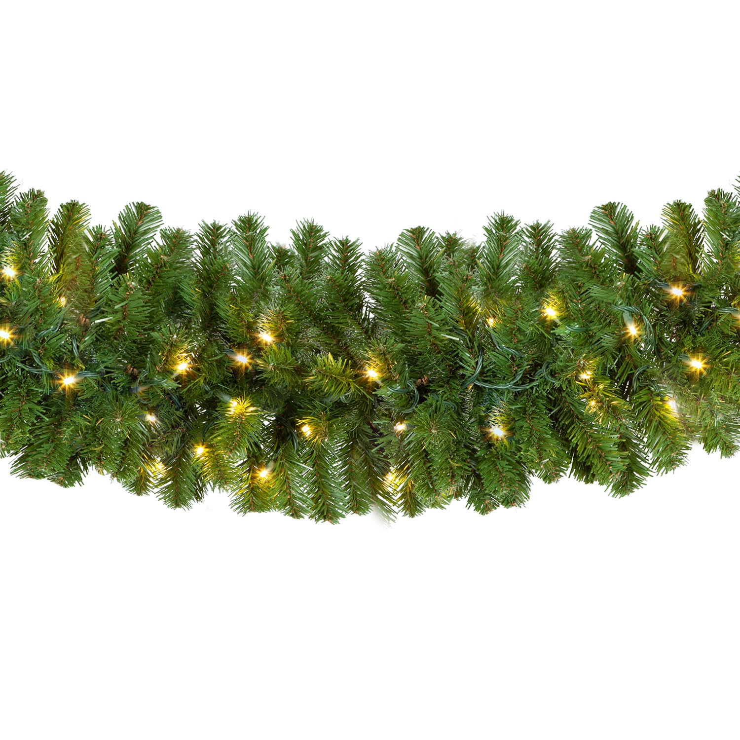 Lighted Christmas Garland - Sequoia Fir Prelit Commercial LED Christmas ...