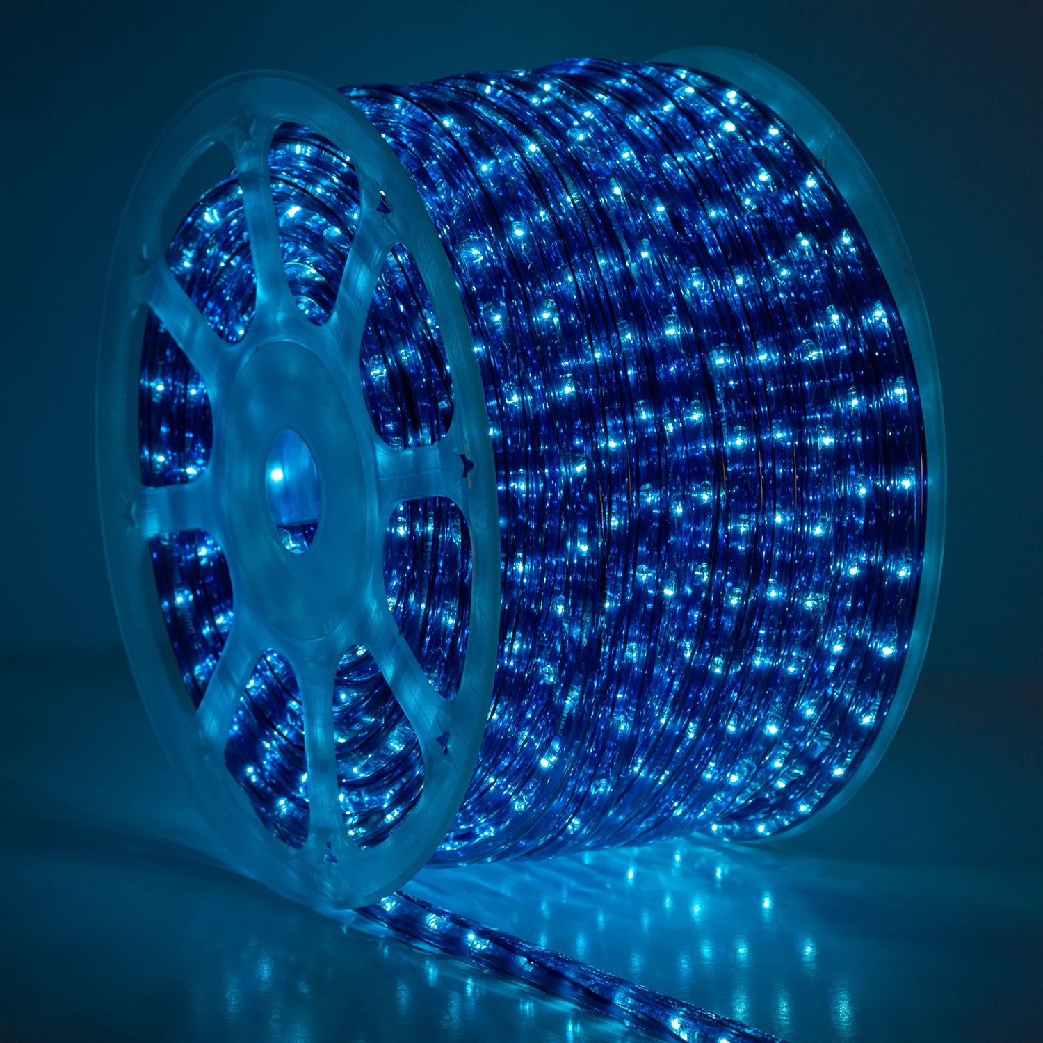 Blue Rope Light, 2 Wire 1/2", 120 Volt