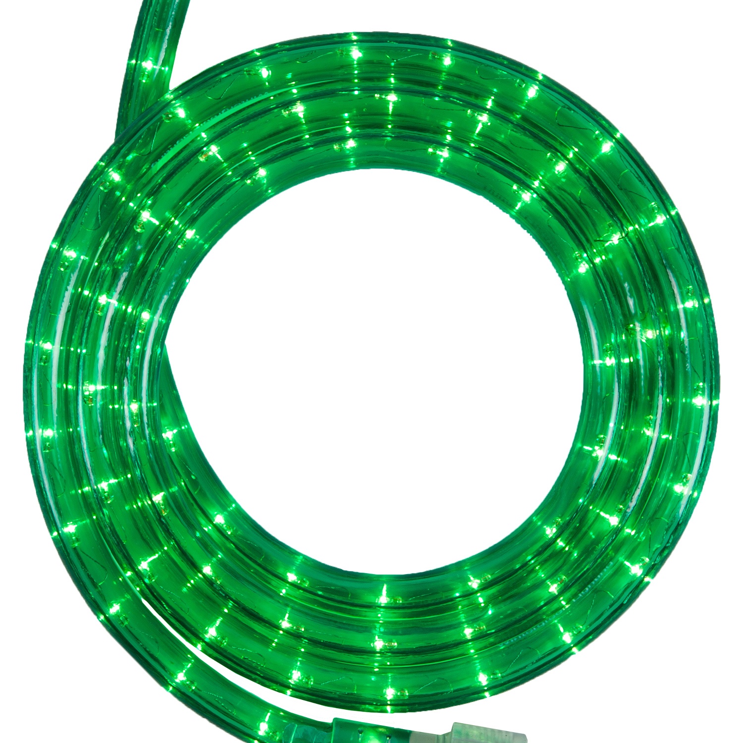 Green Rope Light, 2 Wire 1/2", 120 Volt