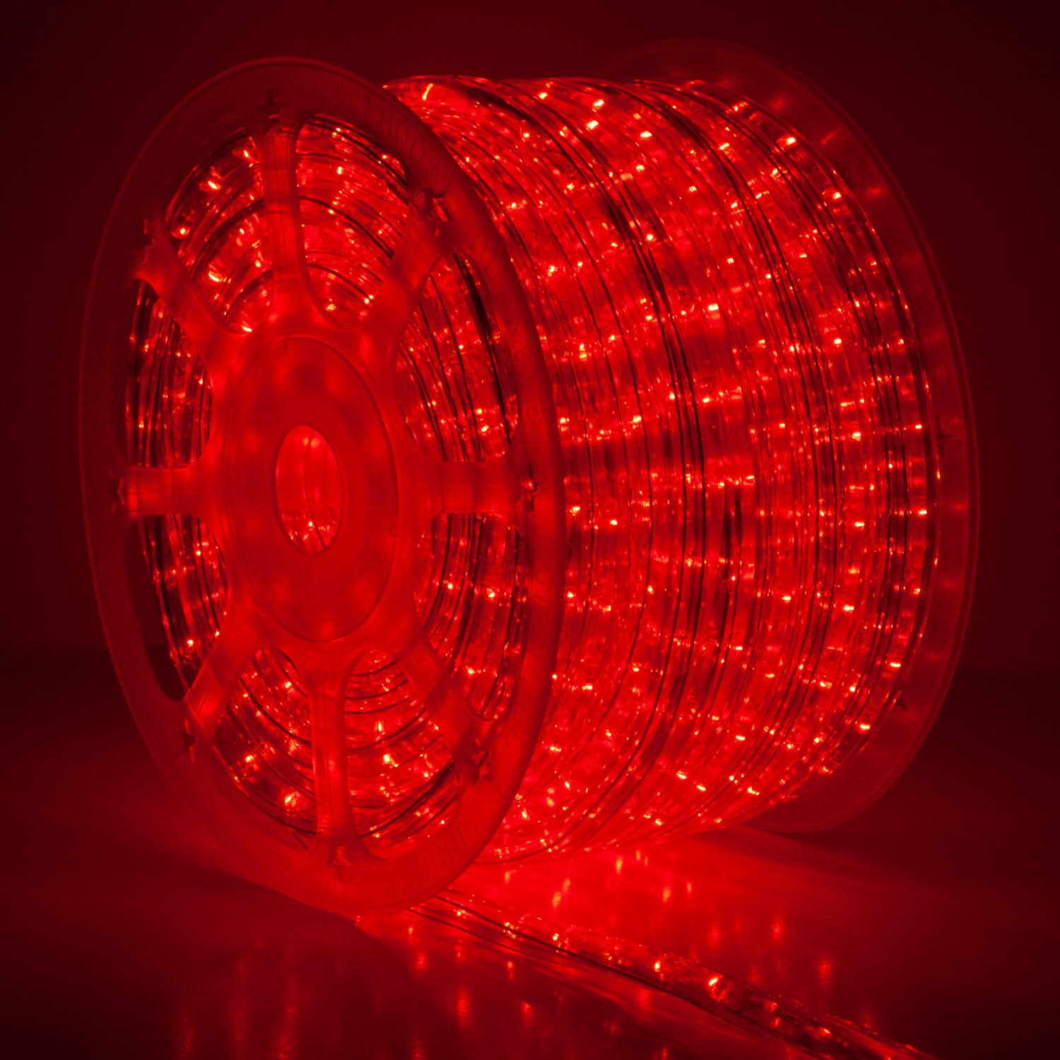Red Rope Light, 2 Wire 1/2", 120 Volt
