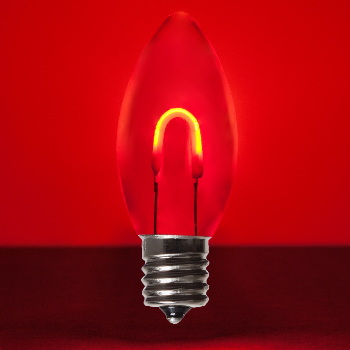 C9 Red Shatterproof FlexFilament LED Vintage Christmas Light Bulbs