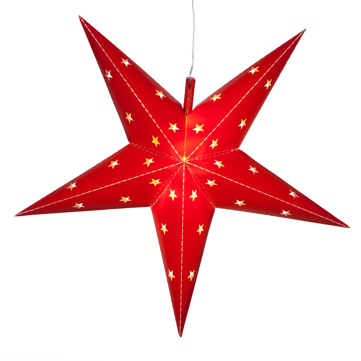 Aurora Superstar TM LED Fold-Flat Red 5 Point Star Light, Outdoor Rated