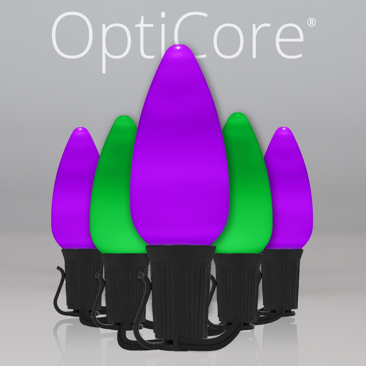 Halloween Lights - C9 Purple / Green Smooth Opticore Commercial LED ...