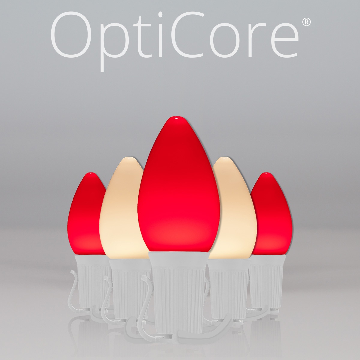 Christmas Lights - C7 Red / Warm White Smooth Opticore Commercial LED ...