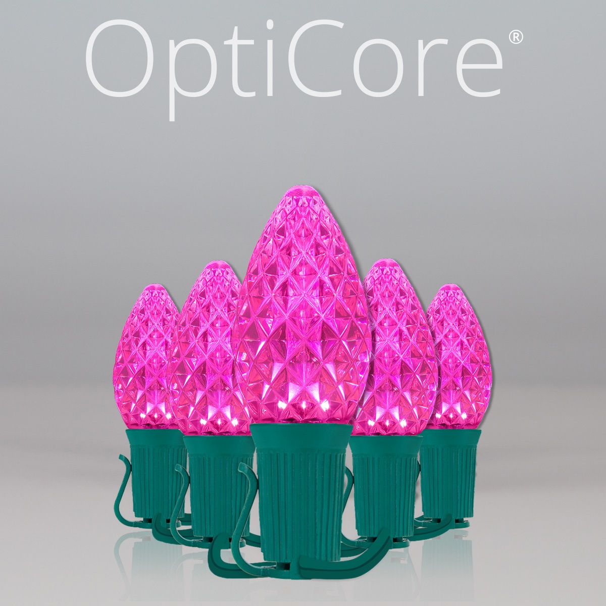 Christmas Lights - C7 Pink Opticore Commercial LED Christmas Lights