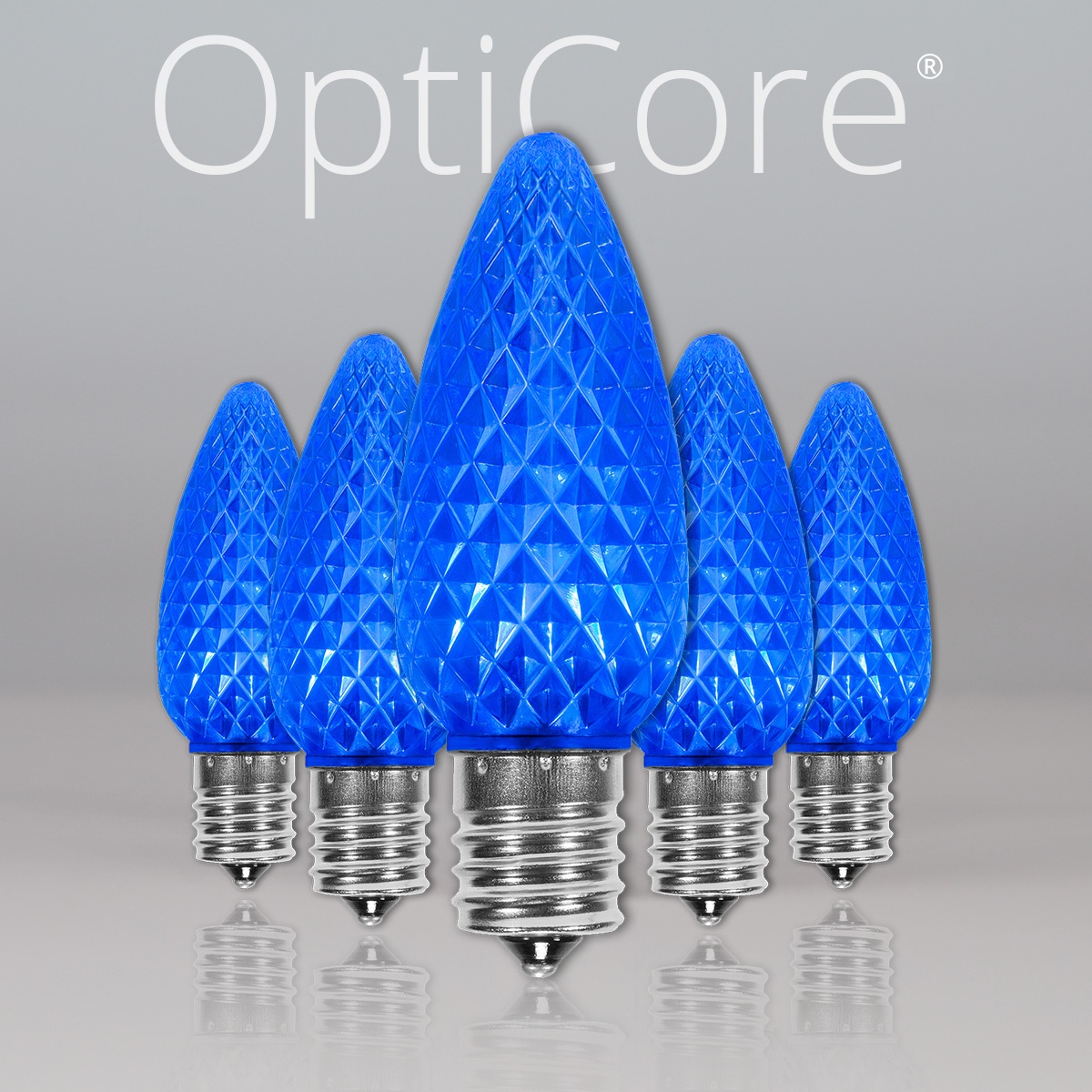 C9 Blue OptiCore LED Christmas Light Bulbs