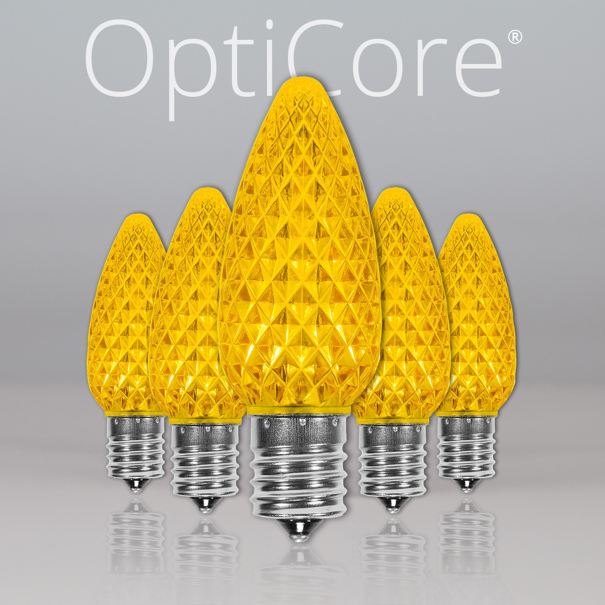 C9 Gold OptiCore LED Christmas Light Bulbs