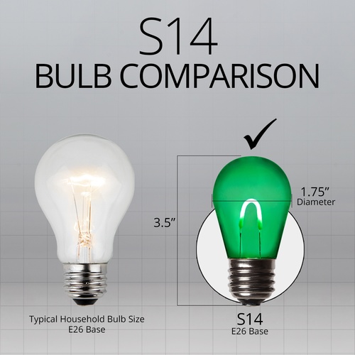 S14 Green Shatterproof FlexFilament TM LED Edison Bulb