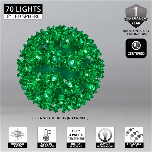 Green LED Starlight Sphere