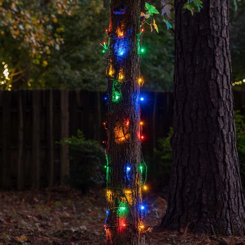 5mm Multicolor LED StretchNet Pro® Tree Wrap Lights, Brown Wire