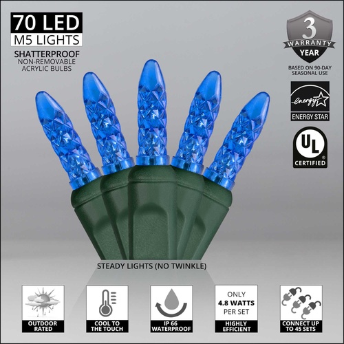 M5 Blue LED Christmas Lights