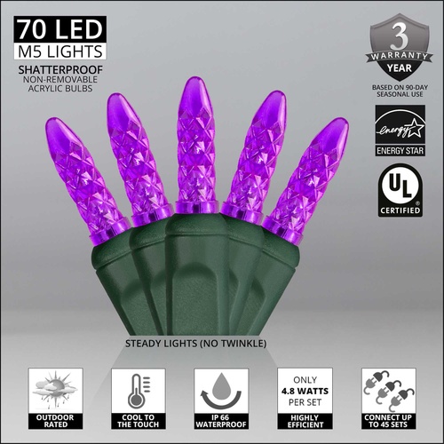 M5 Purple LED Christmas Lights