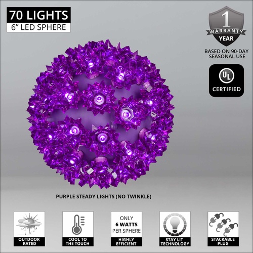 Purple 5mm LED Starlight Sphere