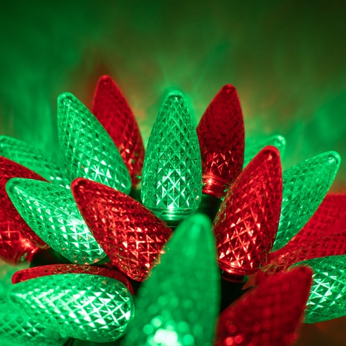 C9 Red, Green LED Christmas Lights