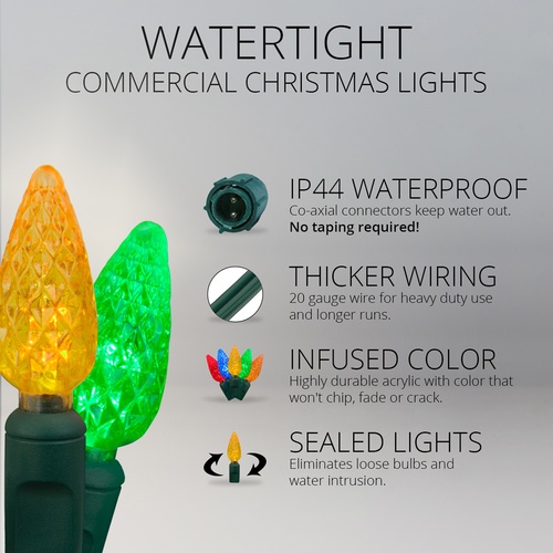 Commercial C6 Multi Color LED String Lights