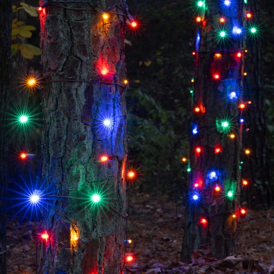 5mm Multicolor LED StretchNet Pro® Tree Wrap Lights, Brown Wire