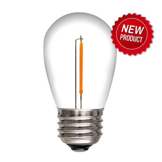 S14 Warm White Shatterproof LED Filament Edison Bulb, 5-Pack