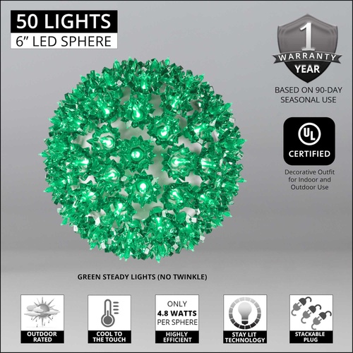 Green T5 LED Starlight Sphere