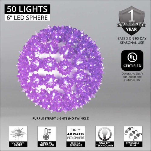 Purple T5 LED Starlight Sphere