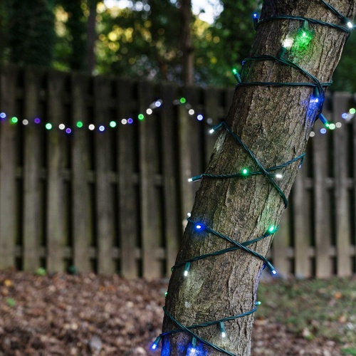 5mm Blue, Cool White and Green LED Christmas Lights, Commercial