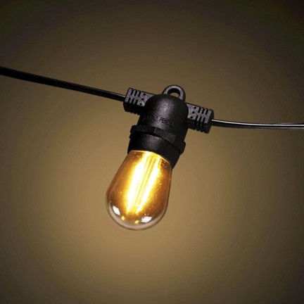 S14 Warm White Double Filament LED Replacement Bulbs