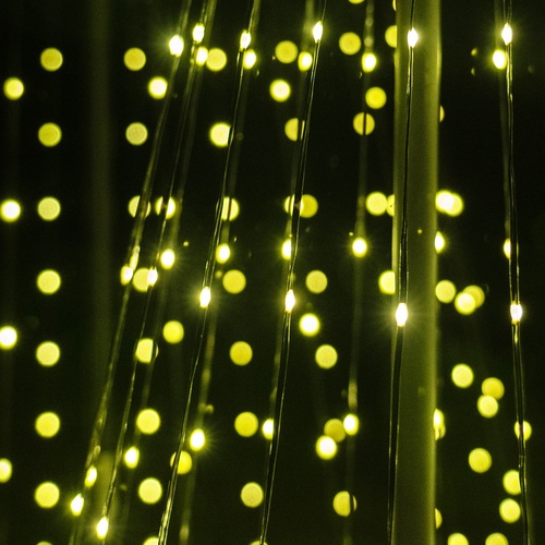 Warm White LED Animated Outdoor Lightshow Tree, Black Frame