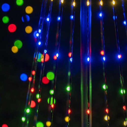 Multicolor LED Animated Outdoor Lightshow Tree, Black Frame