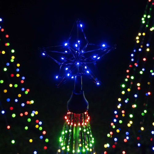 Multicolor LED Animated Outdoor Lightshow Tree, Black Frame