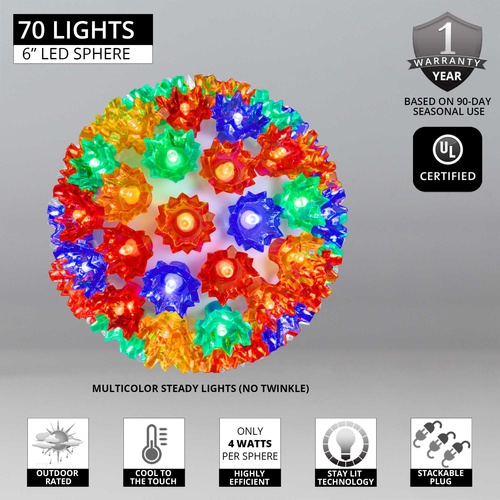 Multicolor 5mm LED Starlight Sphere