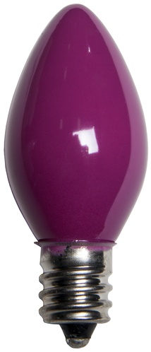 C7 Christmas Light Bulb - C7 Purple Christmas Light Bulbs, Opaque