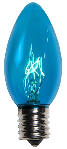 C9 Christmas Light Bulb - C9 Teal Christmas Light Bulbs, Transparent