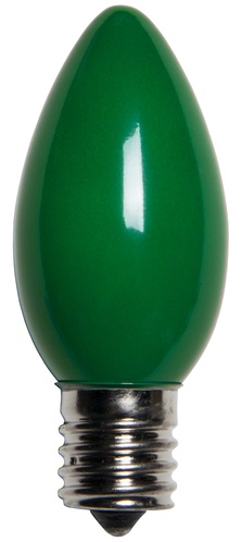 C9 Christmas Light Bulb - C9 Green Christmas Light Bulbs, Opaque