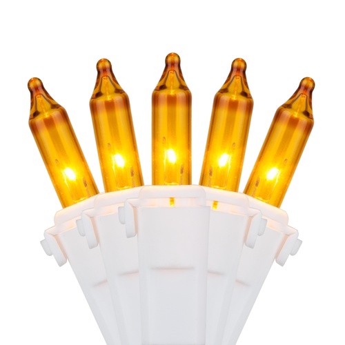 White Christmas Lights - 50 Yellow Mini Christmas Lights, 6" Spacing ...