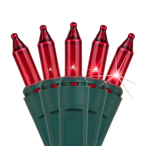 Chasing Christmas Mini Lights - 140 Red Chasing Mini Lights, 4" Spacing ...