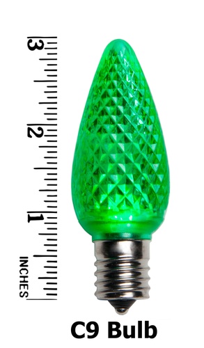 C9 Green LED Christmas Light Bulbs