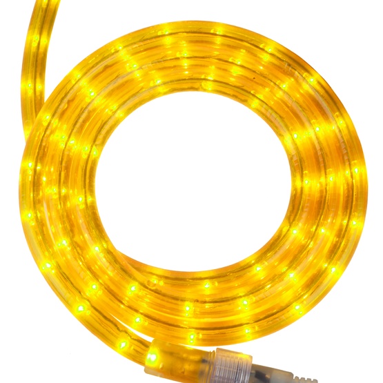 Rope Lighting - 12' Yellow Rope Light, 120 Volt